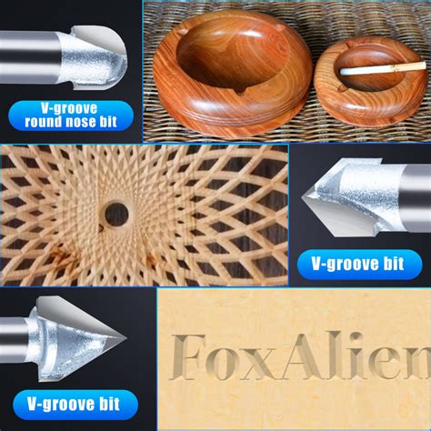 Cnc Router Bits 3d Carving Essential Kit 14 Shank Foxalien