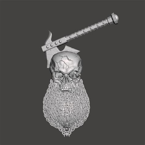 Undead Axe Dwarf 3d Custom Parts