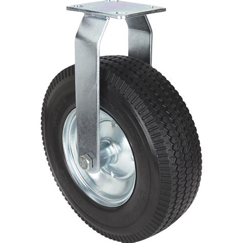 Strongway 12in Rigid Flat Free Solid Polyurethane Caster — 450 Lb