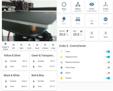 control octoprint in homeassistant hadashboard home assistant community