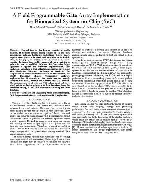 A Field Programmable Gate Array Implementation Pdf Hardware Description Language Field