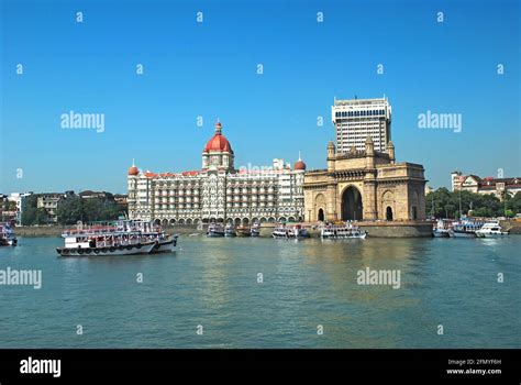 Panoramic View Of Mumbais Famous Heritage Landmark Gateway Of India As