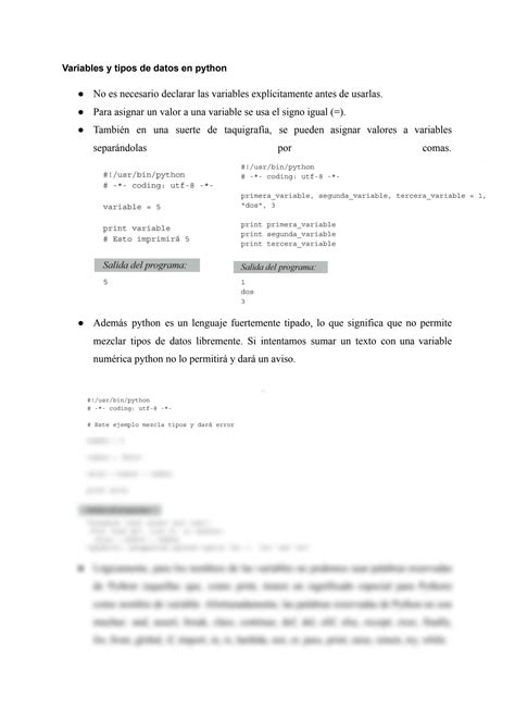 Solution Variables Y Tipos De Datos En Python Studypool