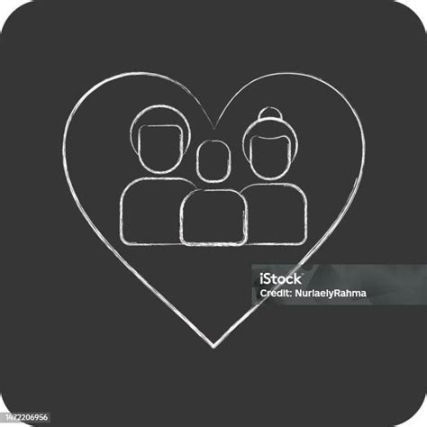 아이콘 사랑 가족 기호와 관련이 있습니다 심플한 디자인 편집 가능 간단한 그림 감정에 대한 스톡 벡터 아트 및 기타 이미지
