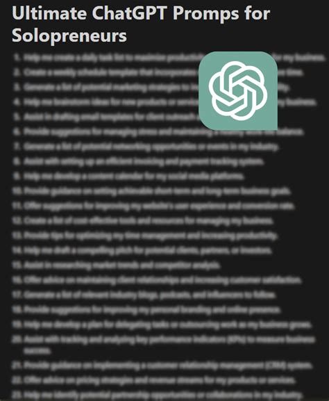 Ultimate Chatgpt Promps For Solopreneurs