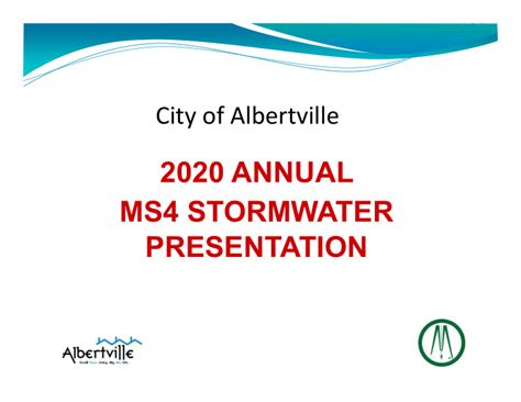 Ppt 2020 Annual Ms4 Stormwater Presentation 1 Purpose Of The