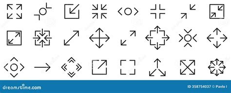 Maximize And Minimize Screen Button Icon Vector 261314077