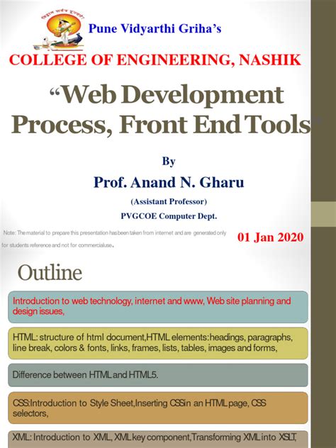 Wt Unit 1 Ppts Web Development Process Pdf World Wide Web