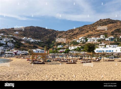 Mylopotas Beach Ios Island Greece 20 September 2020 One Of The Most