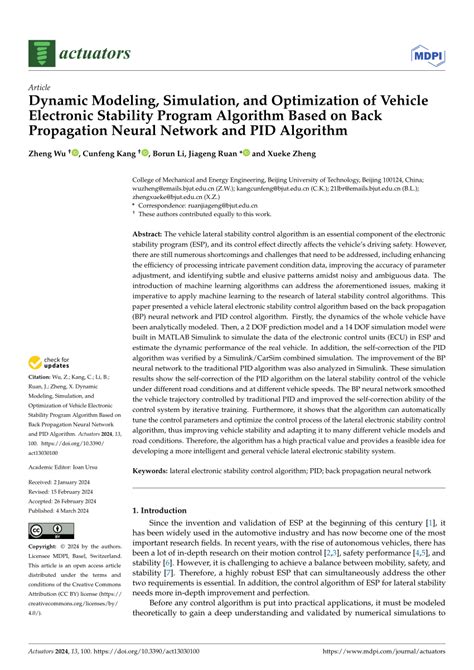 Pdf Dynamic Modeling Simulation And Optimization Of Vehicle