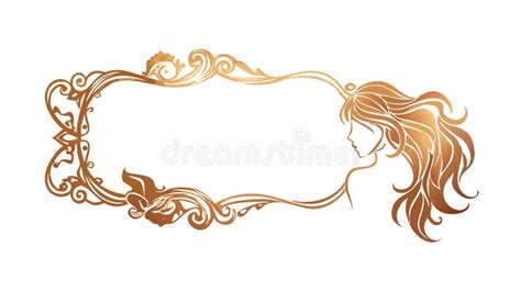 Decorative Ornate Frame Female Portrait Border Vector Vector Design Generative Ai Stock Vector Decorative Ornate Frame Female Portrait Border Vector Vector Design Generative Ai Stock Vector