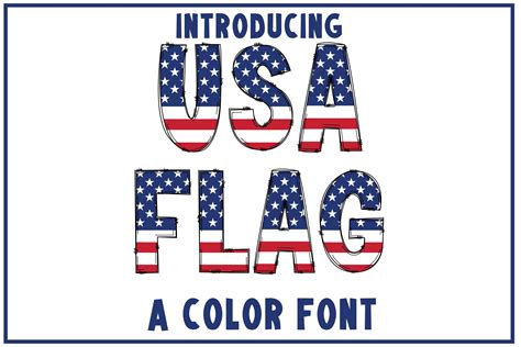 Usa Flag Font Svg Usa Flag Alphabet Svg Patriotic Svg