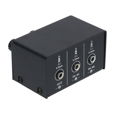 2 In 1 Out Audio Source Signal Selector Switcher Output Volume