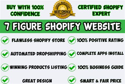 Setup Your 7 Figure Shopify Dropshipping Store Website By Ecomservice Fiverr