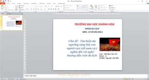 Hướng dẫn chèn hình ảnh vào nền Slider trong Powerpoint Học 3 giây