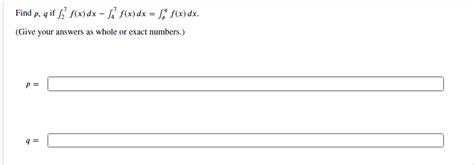 Solved Find P Q If Int F X D Chegg