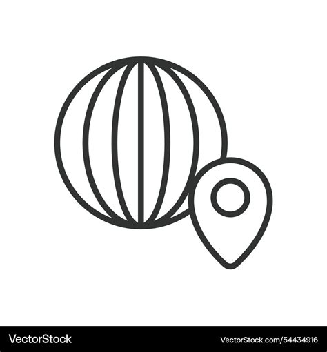 Longitude Icon In Line Design Longitude Meridian Vector Image