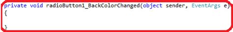 C RadioButton Control