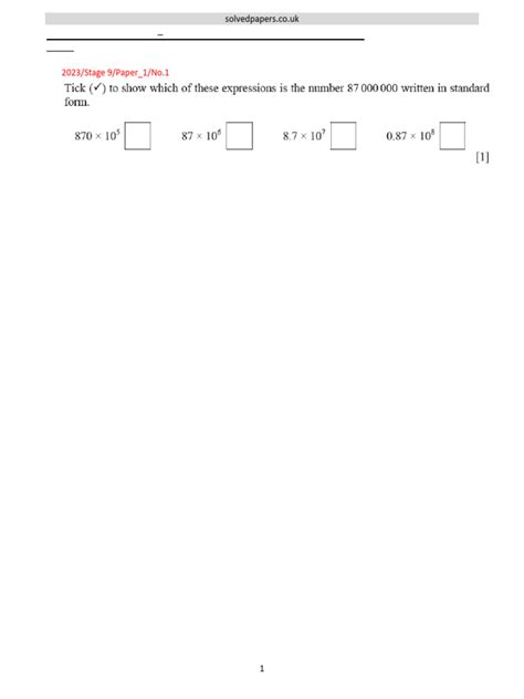 2023 Number And Calculation Checkpoint Sec1 Math Progression Stage 9 Pdf