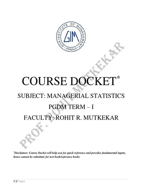 managerial statistics pdf statistical hypothesis testing