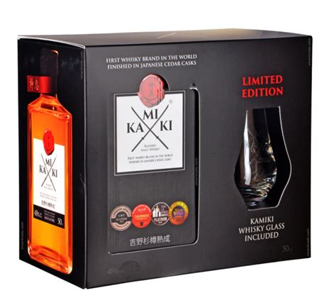 Японско Уиски Камики Блендед Малц 0 5 л с Чаша в Картонена Кутия