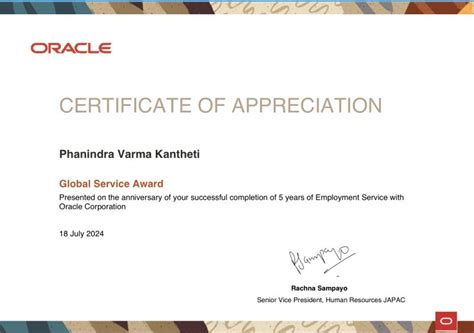 Phanindra Varma On Linkedin Oracle Has Always Been A Company I Aspired To Work For During My
