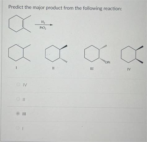 Solved Predict The Major Product From The Following Chegg Com