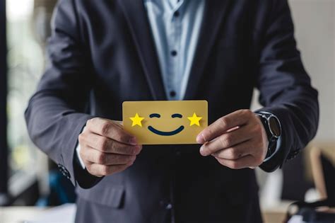 Premium Photo Customer Experience Concept Happy Businessman Holding Card