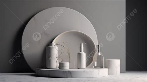 흰색 대리석 냄비와 화병 3d 렌더링 콘크리트 배경 연단 개념 장면 무대 쇼케이스에 신제품 프로모션 판매 배너 프레젠테이션