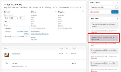 Send Email To Customer On Order Cancelled Or Failed Plugin For