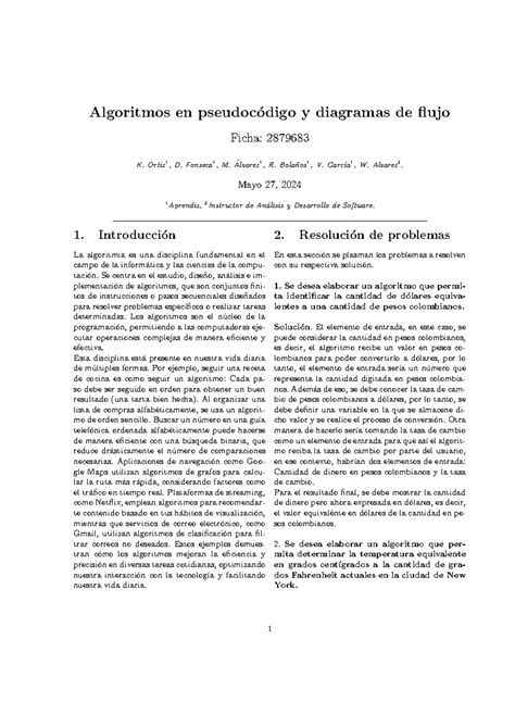 Ga3 220501093 Aa1 Ev02 Taller De Resolución De Problemas De Algoritmos En Pseudocódigo Y