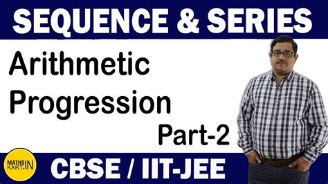 Sequence And Series PART Arithmetic Progression Class CBSE JEE Maths YouTube
