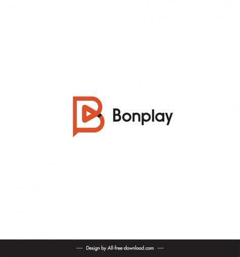 Alphabet B Logo Template Stylized Texts Play Button Vectors Images Graphic Art Designs In