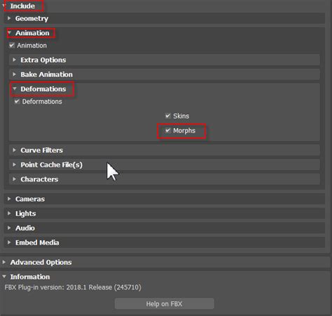 Solved Fbx Export Does Not Export Blendshapesmorph Targets Autodesk
