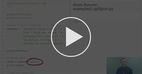 Splitting And Joining Strings Basics Of Lists Coursera