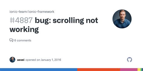 Bug Scrolling Not Working · Issue 4887 · Ionic Teamionic Framework