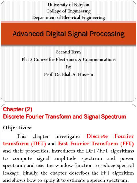 advanced digital signal processing ch2 pdf spectral density