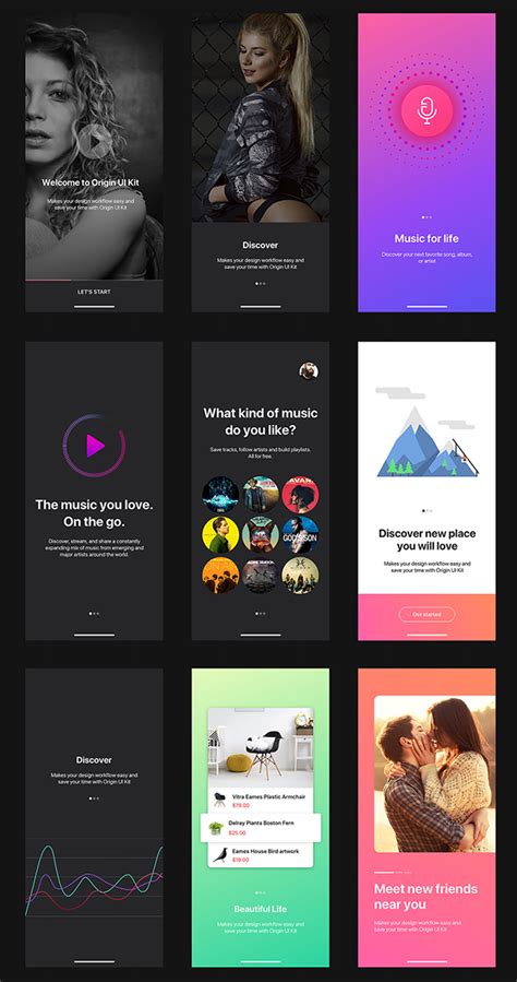 Origin Mobile UI Kit For IphoneX On Behance