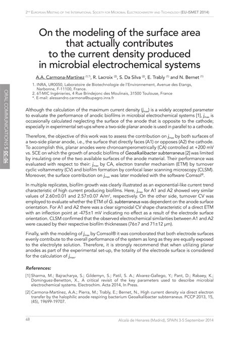 Pdf On The Modeling Of The Surface Area That Actually Contributes To