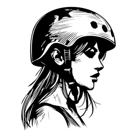 Woman In Roller Derby Gear Premium Ai Generated Vector