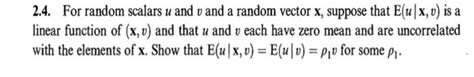 solved 2 4 for random scalars u and v and a random vector