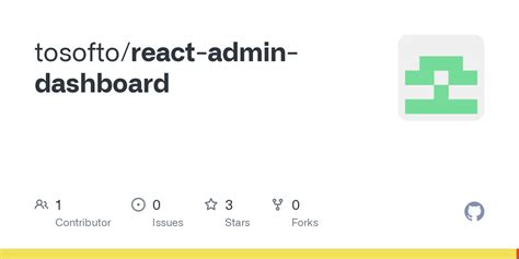GitHub Tosofto React Admin Dashboard