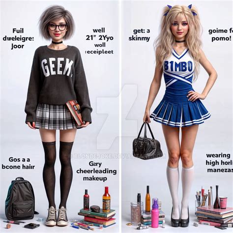 Geek Bimbofication By Blondejoke On Deviantart