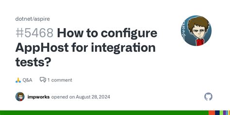 How To Configure Apphost For Integration Tests · Dotnet Aspire
