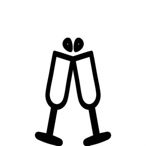 Raised Glasses Symbol Icon Creative Drawing 55461768 Stock Video At