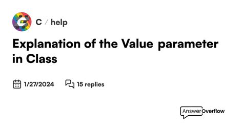 Explanation Of The Value Parameter In Class Constructor C