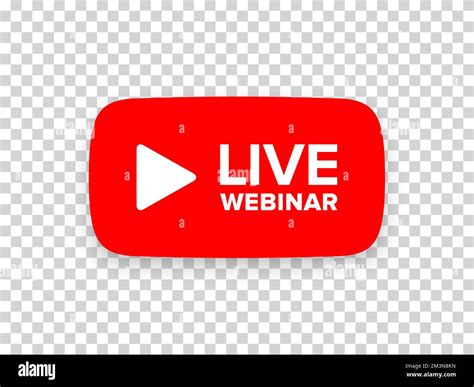 Live Webinar Button Virtual Event Icon Online Education Live Stream