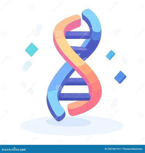 A Semiflat Vector Illustration Of A Dna Ladder Structure Featuring A Coiled Design Perfect For