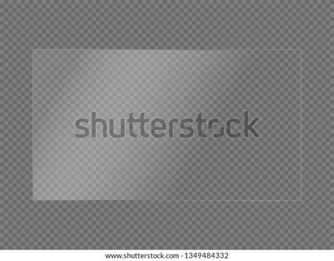 Rectangular Glass Plate Light Effect Picture Stock Vector Royalty Free