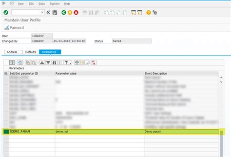 Spagpa Parameters In Abap